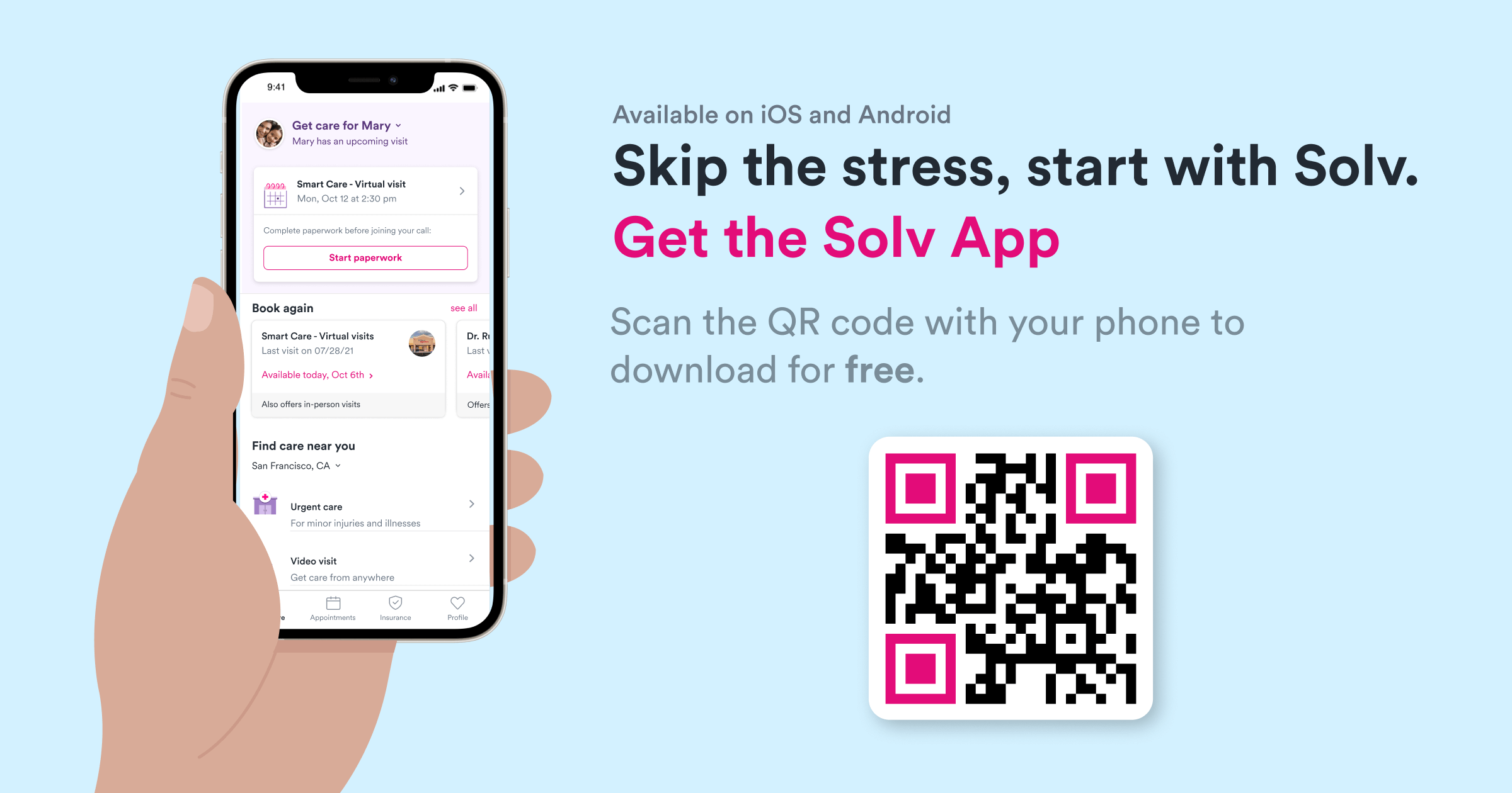 Download the FREE Solv app - Book same-day urgent care | Solv