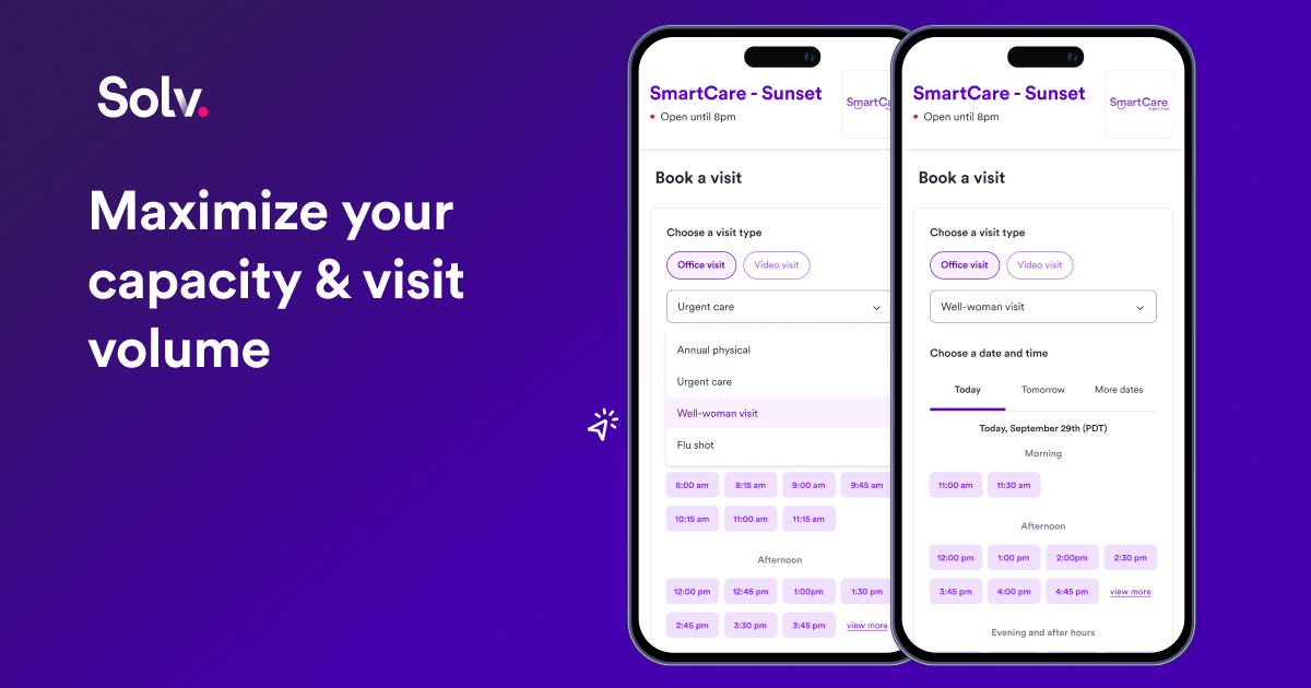 AI-Powered Urgent Care Scheduling to Max Patient Volume | Solv
